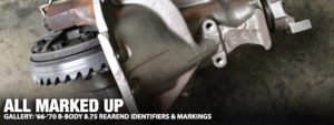 Gallery: '66-'70 B-Body 8.75 Rear Differential Identifiers & Markings ...