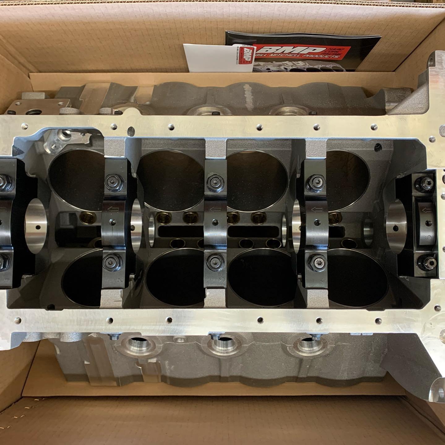 Bill Mitchell Products (BMP) Block Boasts Billet Cross-Bolted Main Caps ...