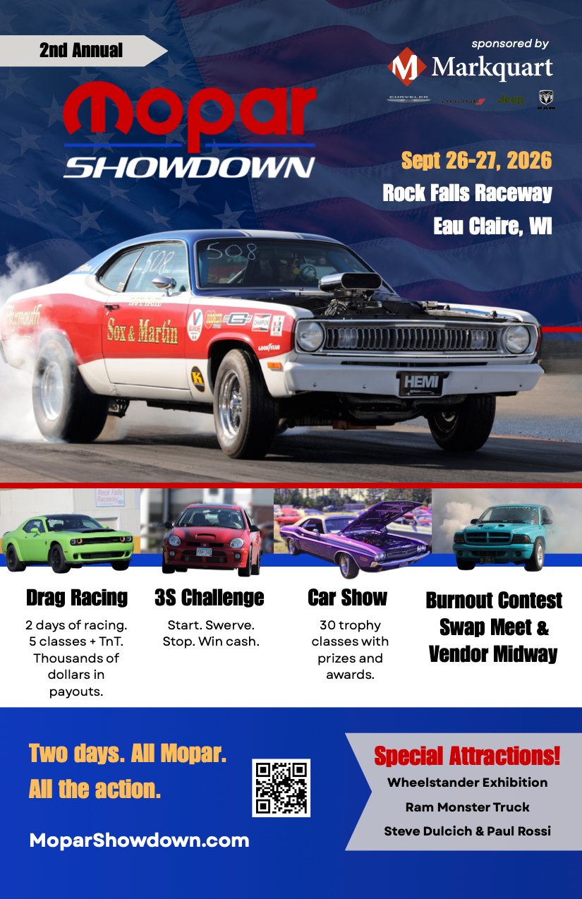2nd Mopar Showdown Returns to Rock Falls Raceway on September 26-27th ...